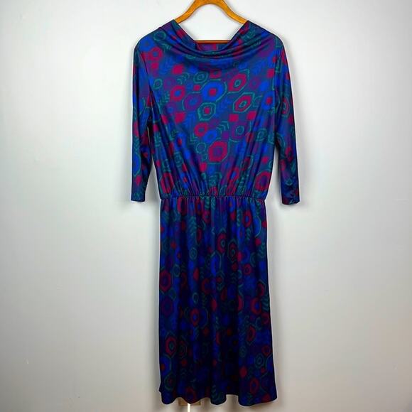 Anthony Richards | Dresses | Vintage Anthony Richards Jewel Toned Midi Dress | Poshmark